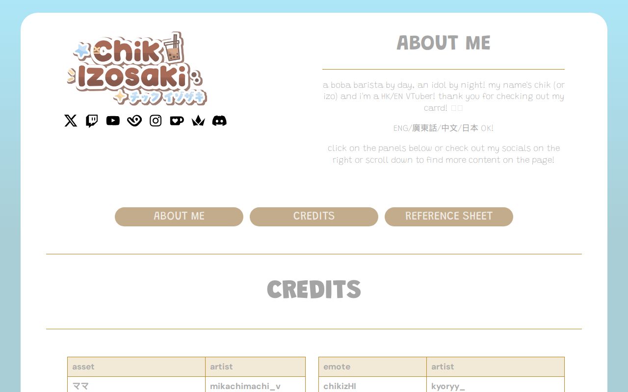 Chik Izosaki Carrd